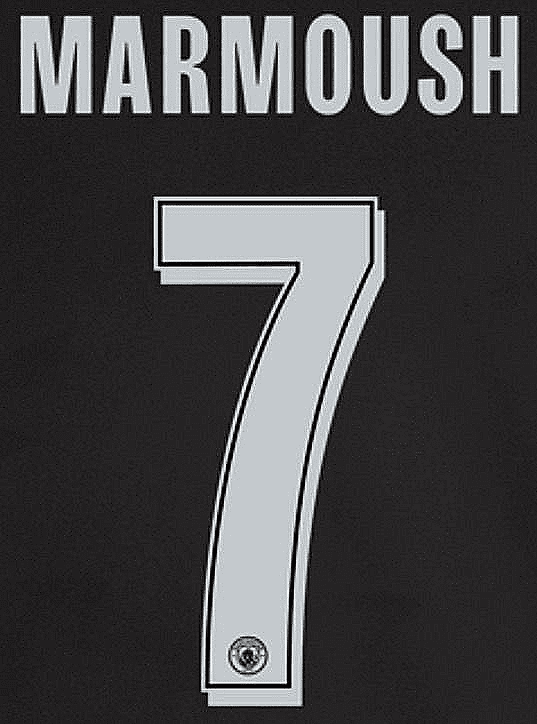 2025-26 Manchester City UCL Away Shirt MARMOUSH 7 Official Player Issue ...