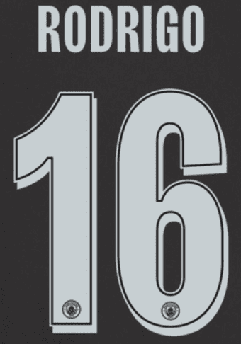 2025-26 Manchester City UCL Away Shirt RODRIGO 16 Official Player Issue ...