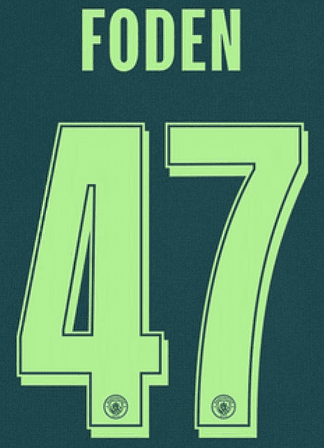 2025-26 Manchester City UCL Fourth Shirt FODEN 47 Official Player Issue ...