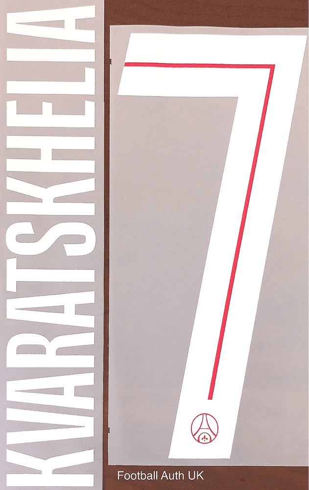 2025-26 PSG Paris CWC & UCL Home Shirt KVARATSKHELIA 7 Official Player Issue Size Name Number Set