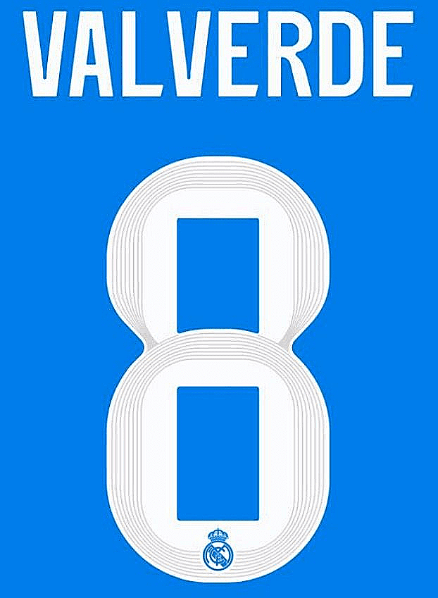 2025-26 Real Madrid CWC & UCL Third Shirt VALVERDE 8 Official Player ...