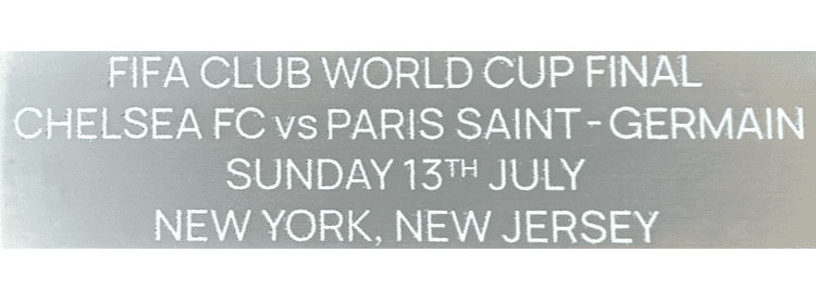 2025 Chelsea CLUB WORLD CUP FINAL Match Day Transfer Details Football Logo