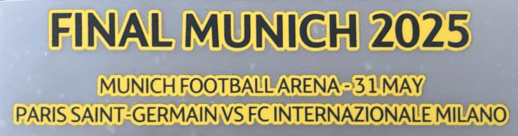 2025 Inter Milan UCL FINAL MUNICH Match Day Transfer Details Football Logo