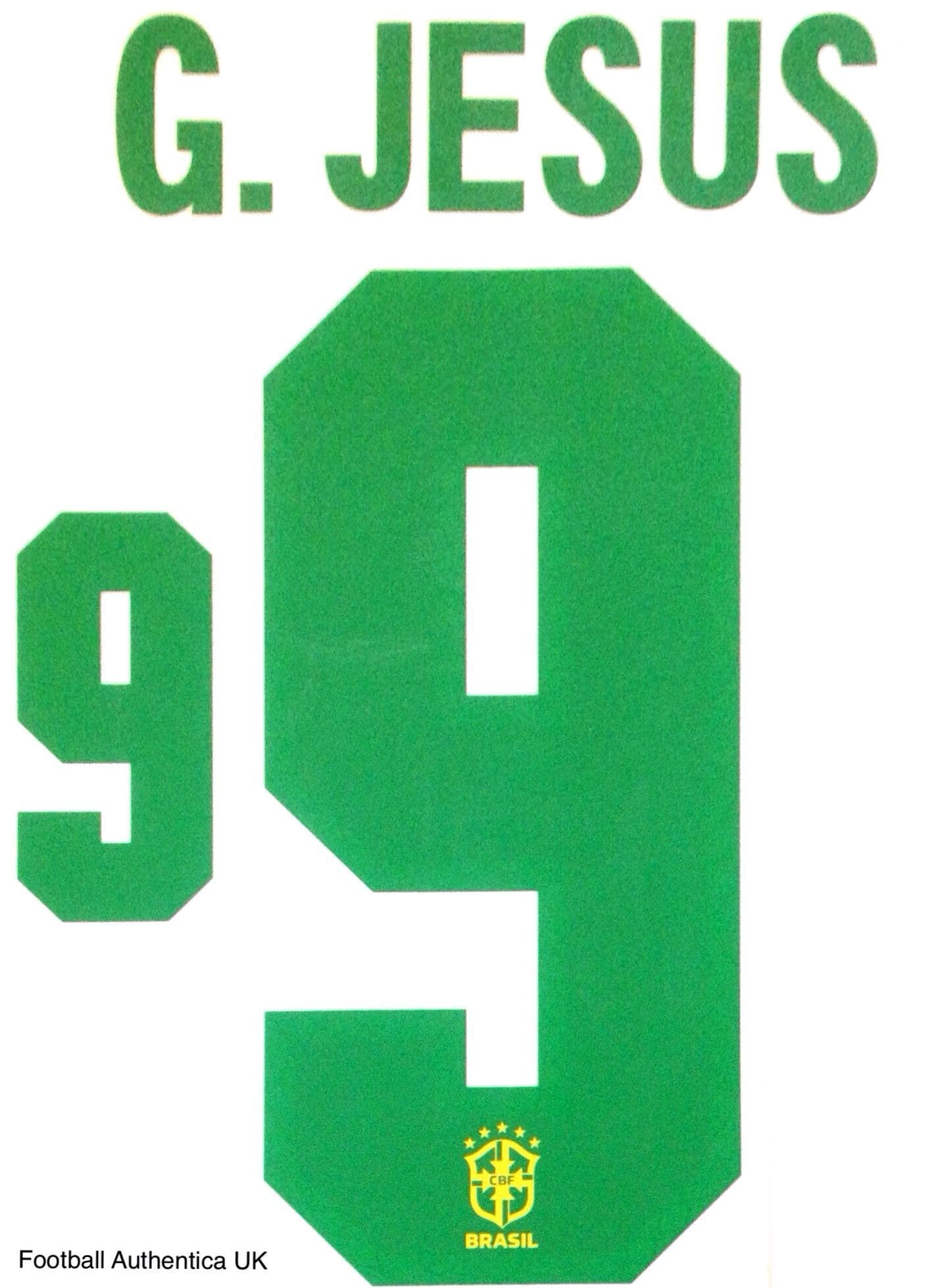 Brazil Home Shirt 2020-22 G JESUS 9 Official Player Issue Size Name ...