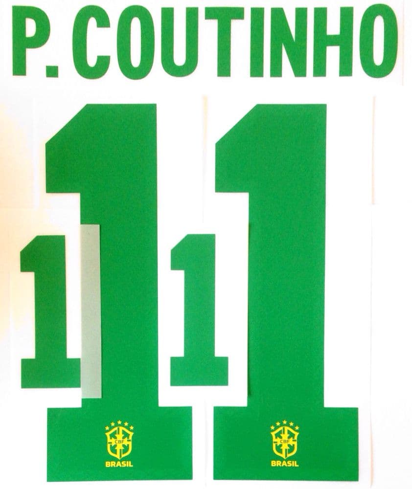 Brazil Home Shirt 2020-22 P COUTINHO 11 Official Player Issue Size Name ...