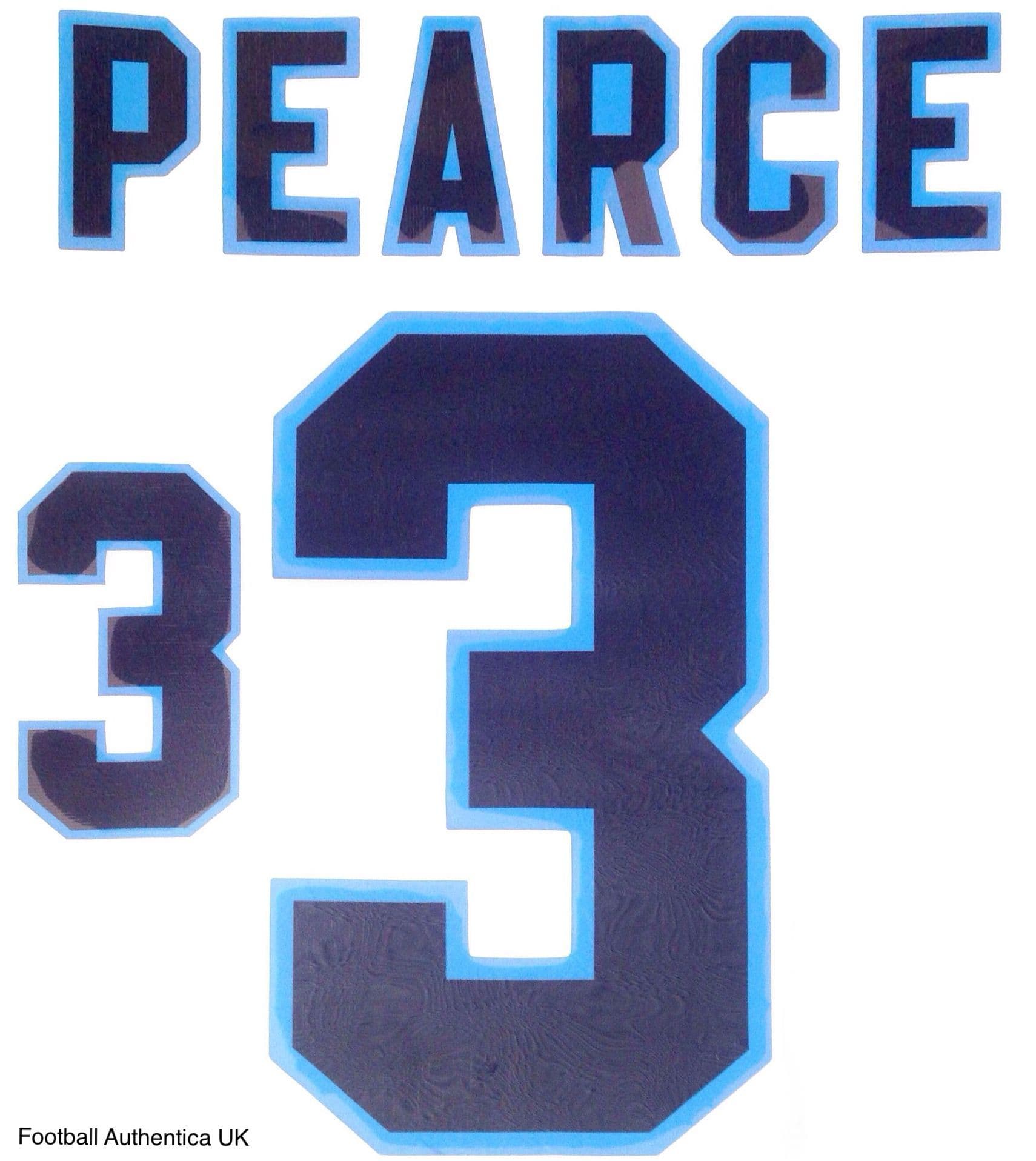 England EURO 1996 Home Shirt 1995-97 PEARCE 3 Official Replica Football ...