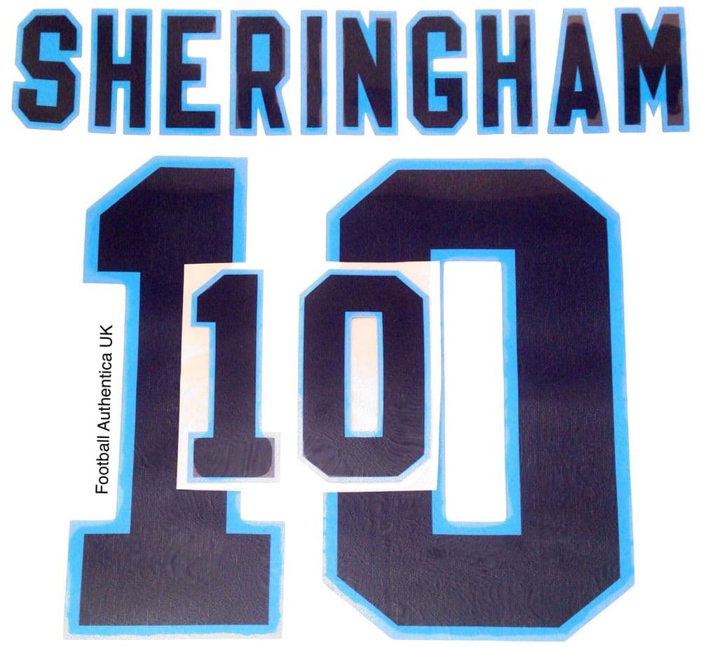 England EURO 1996 Home Shirt 1995-97 SHERINGHAM 10 Official Replica ...