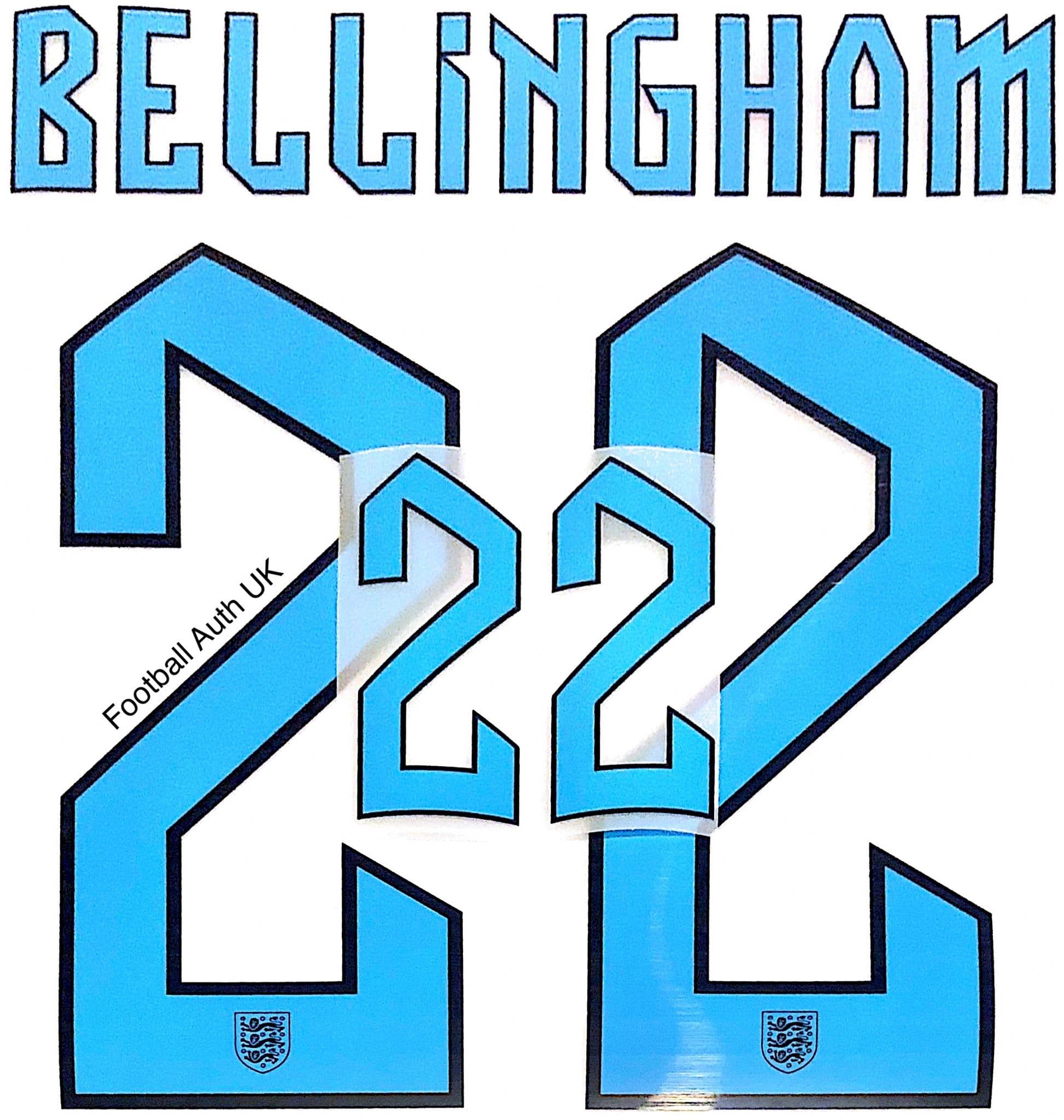 England WORLD CUP 2022 Away Shirt 2022-23 BELLINGHAM 22 Nike PS-Pro ...