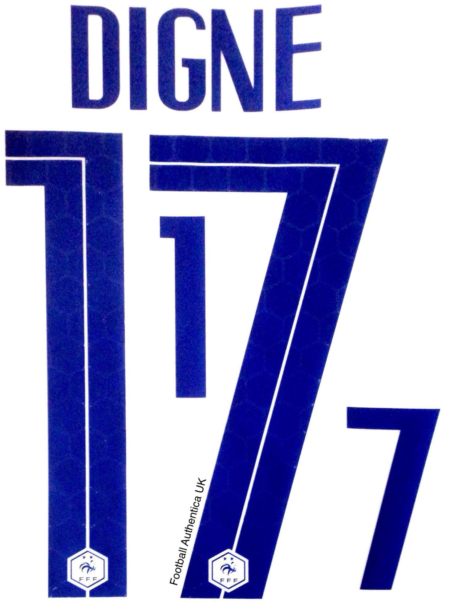 France Away Shirt 2020-22 DIGNE 17 Nike PS-Pro Monblason Name Number Set