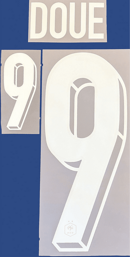 France Home Shirt 2024-25 DOUE 9 Nike PS-Pro Monblason Name Number Set