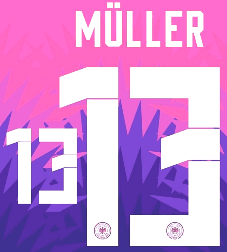 Germany EURO 2024 Away Shirt 2024-25 MULLER 13 Official Adidas Football ...