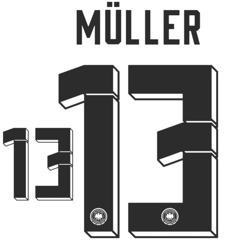 Germany EURO 2024 Home Shirt 2024-25 MULLER 13 Official Adidas Football ...