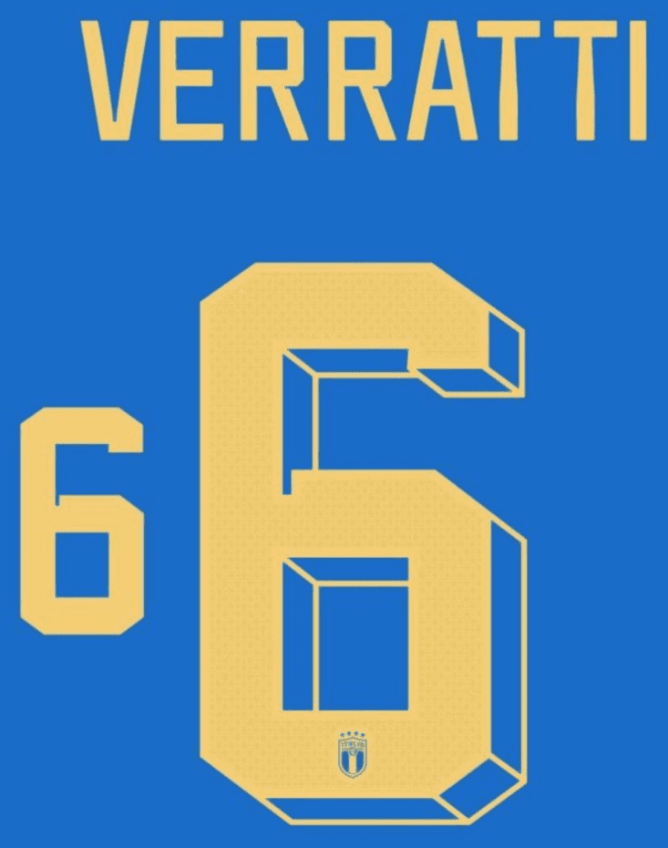Italy ITALIA FIGC Home Shirt 2022-23 VERRATTI 6 Official Player Issue ...