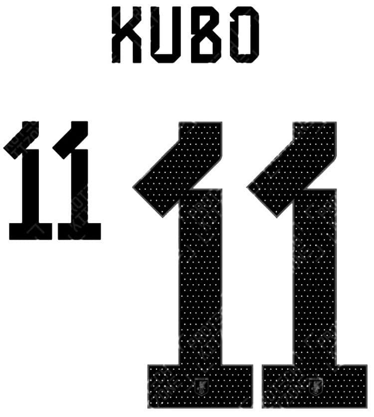Japan WORLD CUP 2022 Away Shirt 2022-23 KUBO 11 Adidas DekoGraphics ...