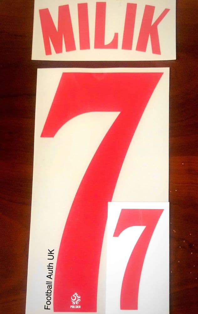 Poland Home Shirt 2020-21 MILIK 7 Nike PS-Pro SportingiD Name Number Set