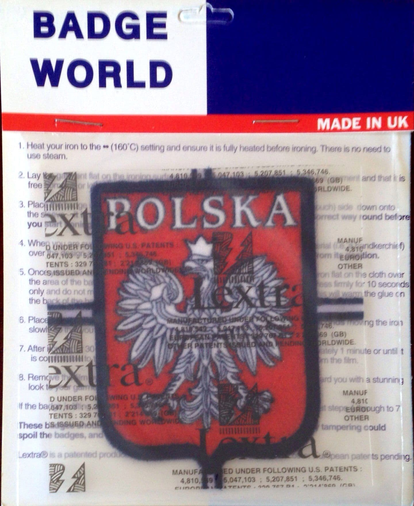 Poland - Polska National Football Team OFFICIAL LEXTRA Soccer Badge Patch