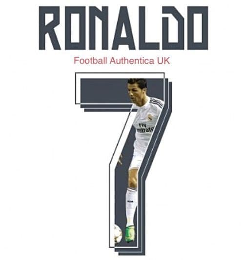 Real Madrid Home Shirt RONALDO 7 Gallery Fan Style Football Name Number Set