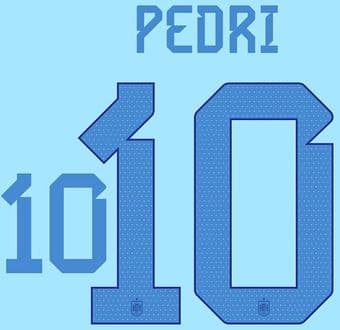 Spain Away Shirt 2022-23 PEDRI 10 Adidas Dekographics Football Name ...