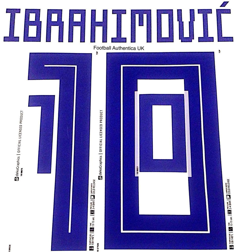Sweden HERO SET Home Shirt 2018-19 IBRAHIMOVIC 10 Adidas Dekographics ...