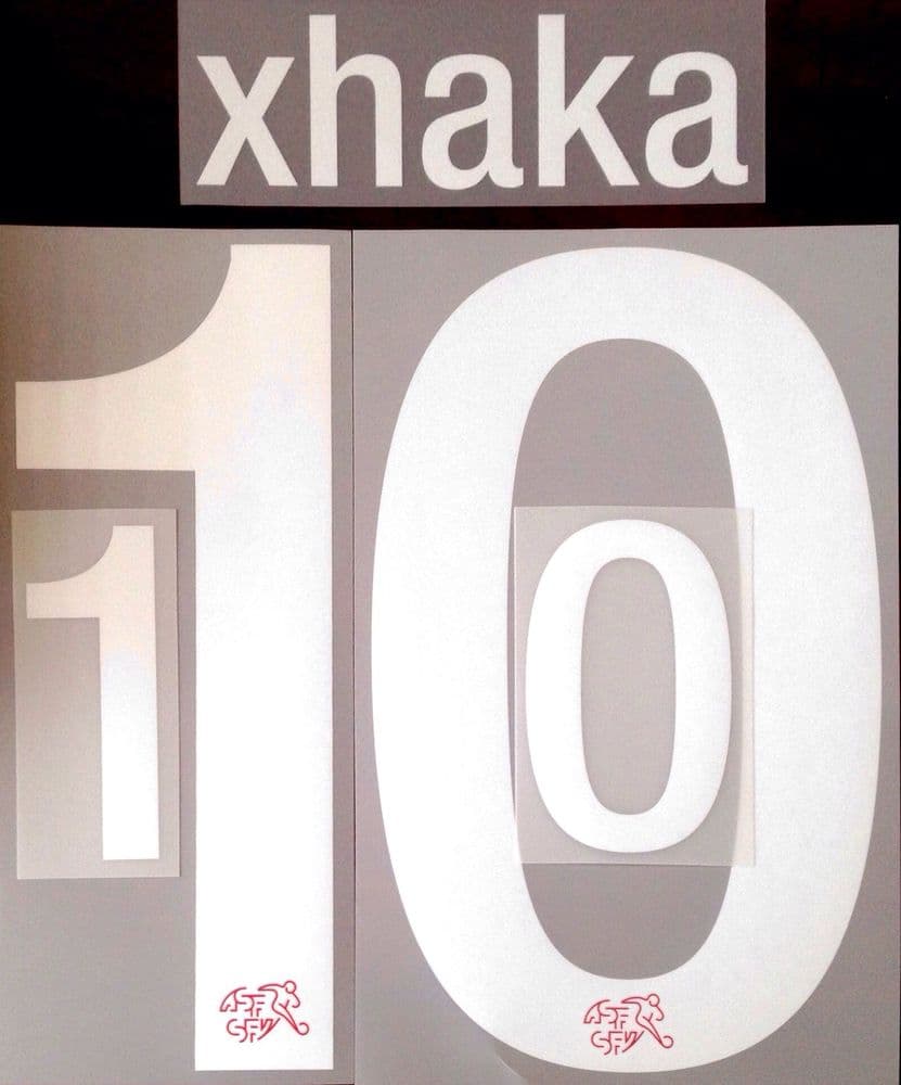 Switzerland EURO 2021 Home Shirt 2020-21 XHAKA 10 Puma Stilscreen Name ...