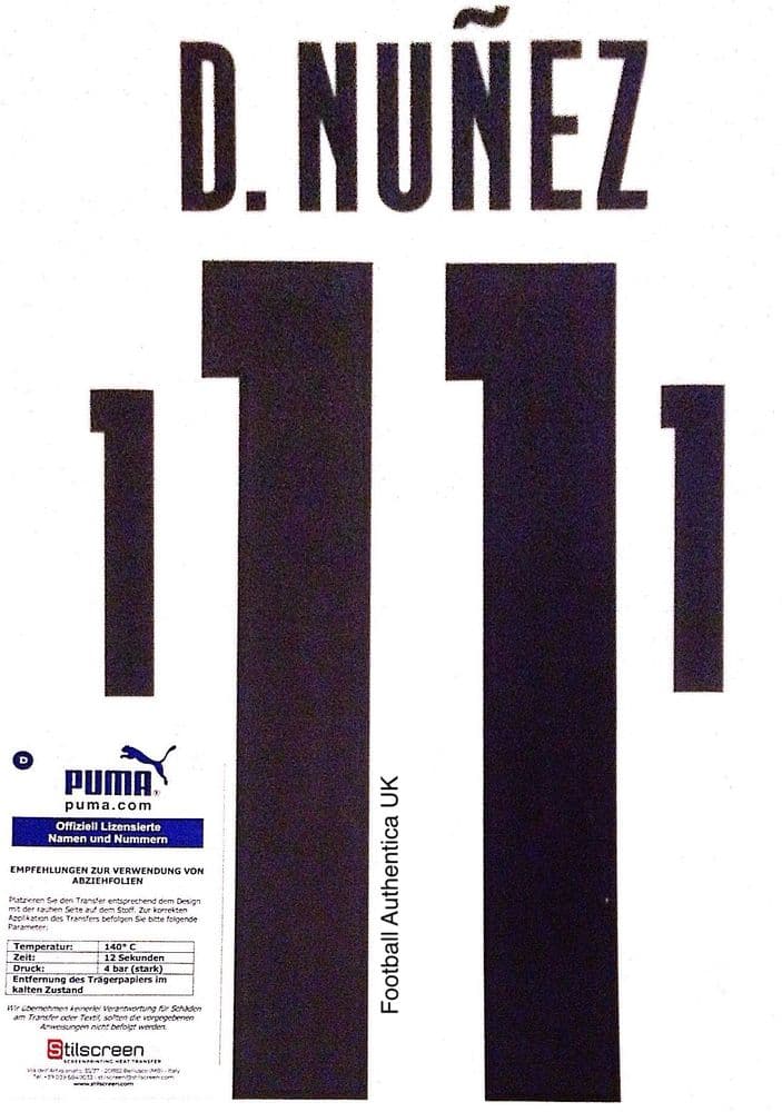 Uruguay Home & Away Shirt 2020-21 D NUNEZ 11 Official Puma StilScreen ...