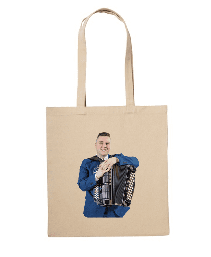 Brandon McPhee Natural Shopping Bag with Accordion DTF