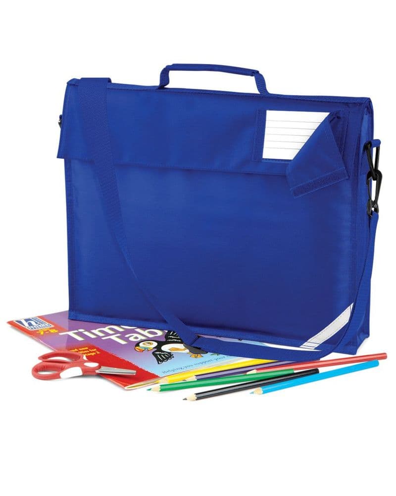 CROSSROADS PRIMARY SCHOOL JUNIO ROYAL BLUE BOOK BAG WITH STRAP WITH LOGO