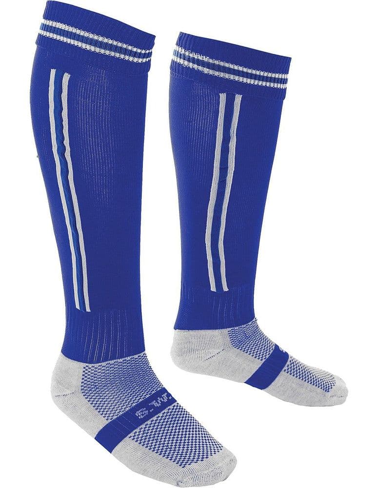 EAST END FC ROYAL/WHITE SOCKS NO LOGO