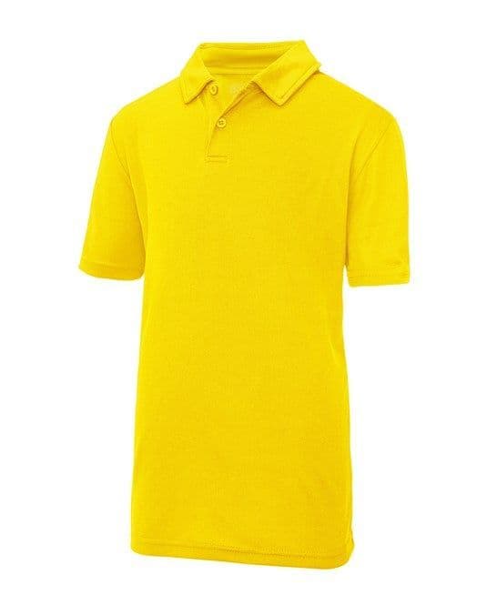 PPP ELC SUN YELLOW COOL POLO SHIRT WITH EMBROIDERED LOGO
