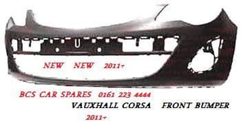 VAUXHALL CORSA D FRONT BUMPER 2012 - 2013 - 2014 FACELIFT