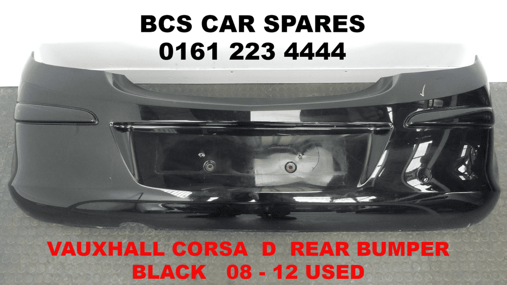 VAUXHALL CORSA MK3 D REAR BUMPER BLACK 2009