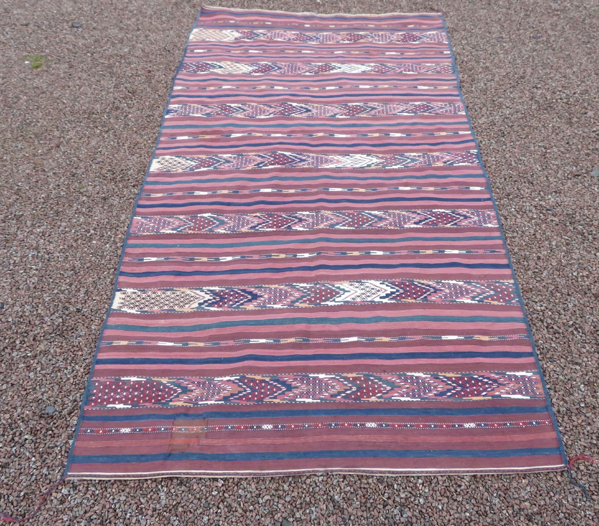 RARE ANTIQUE TEKE TEKKE TURKMEN PALAS TEKKE TRIBES OF TURKMENISTAN FLAT ...