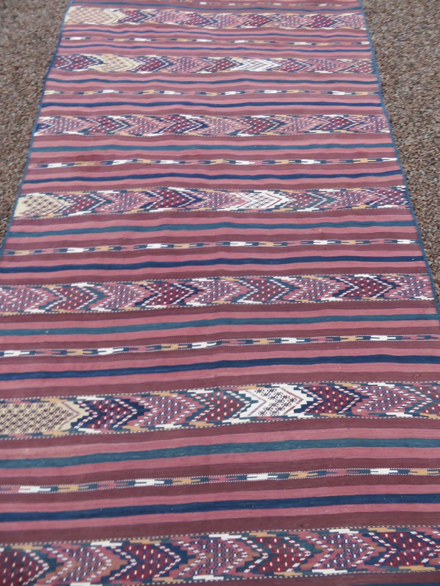 RARE ANTIQUE TEKE TEKKE TURKMEN PALAS TEKKE TRIBES OF TURKMENISTAN FLAT ...