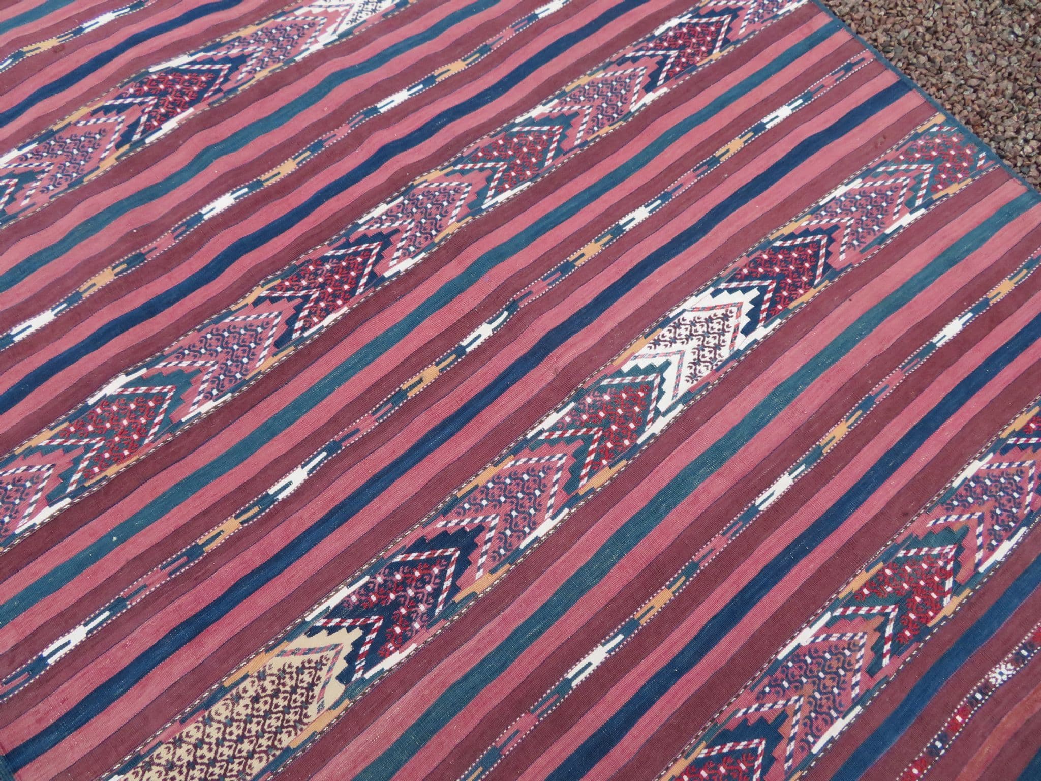 RARE ANTIQUE TEKE TEKKE TURKMEN PALAS TEKKE TRIBES OF TURKMENISTAN FLAT ...