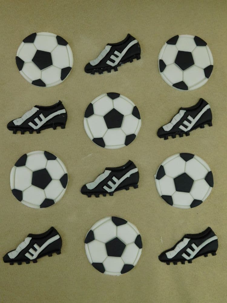 12 Football & Boots Cupcake Toppers