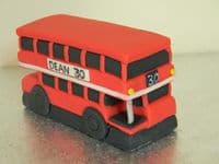 Large Red Bus Cake Topper