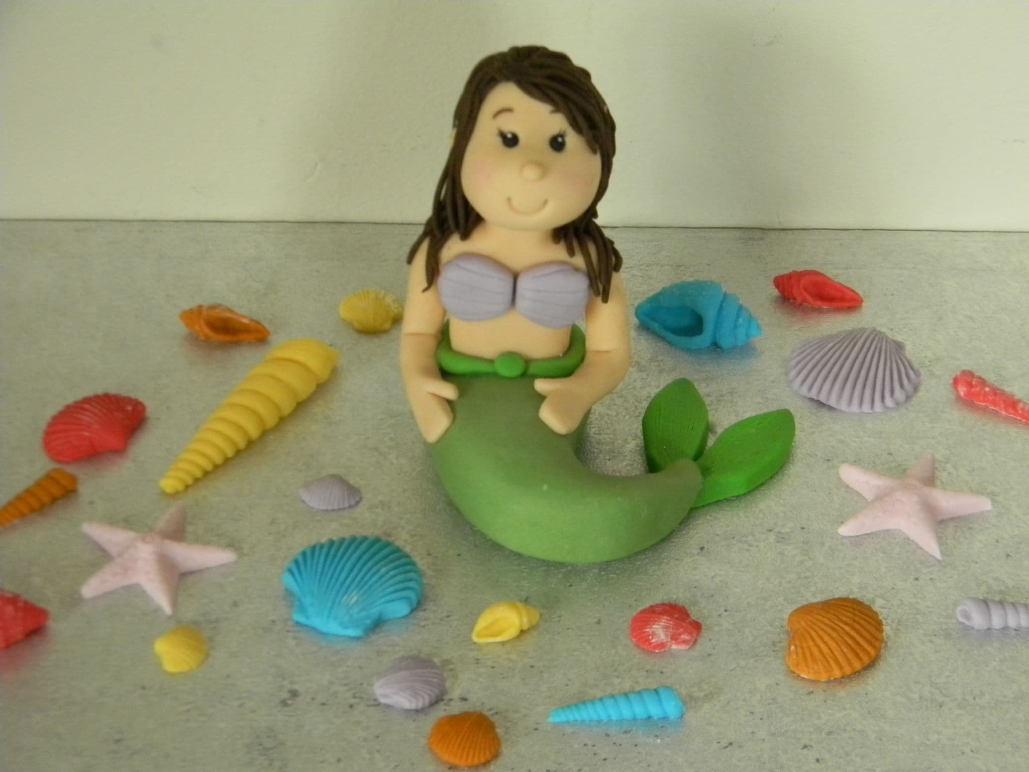 Mermaid & Shells Cake Toppers
