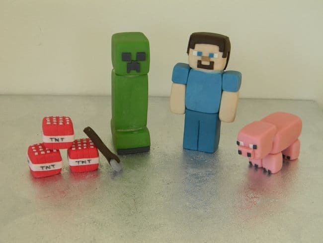 Minecraft Theme Cake Toppers