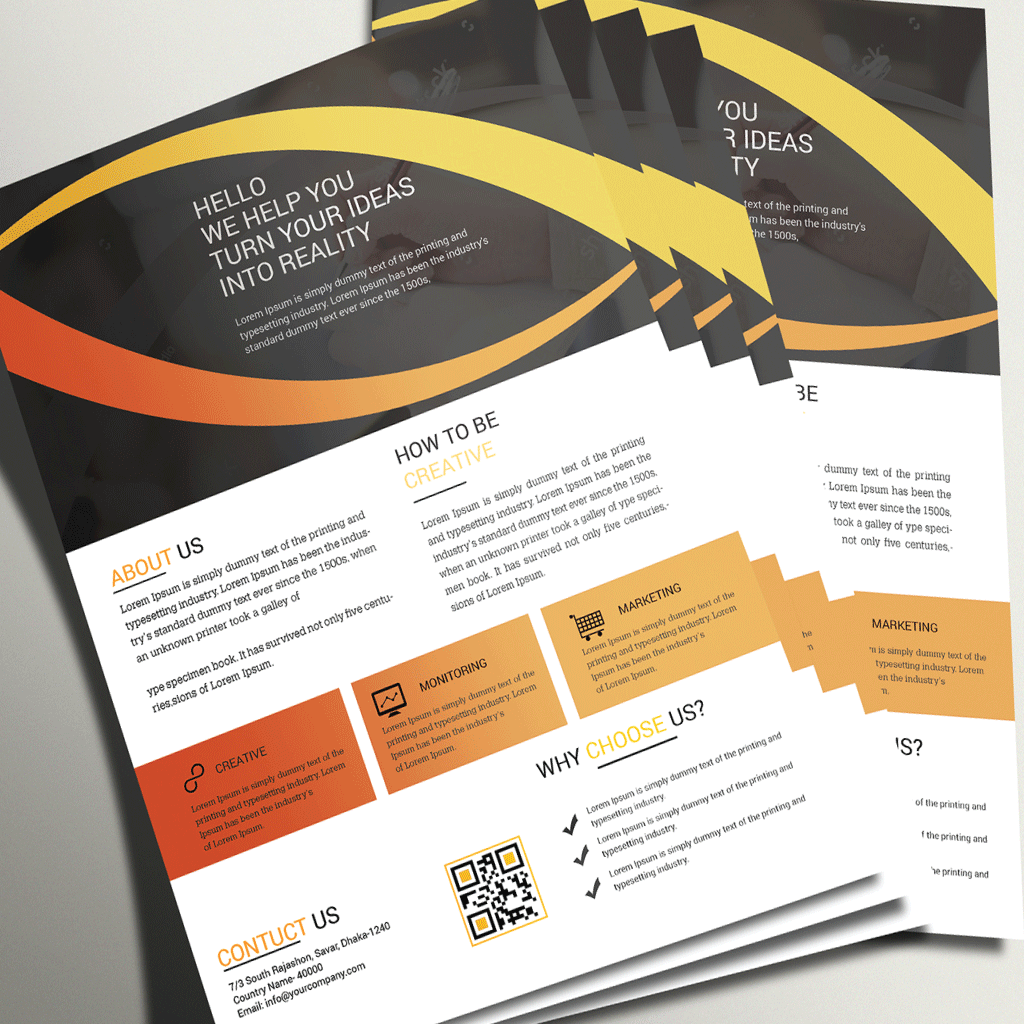 Flat Finished Leaflets