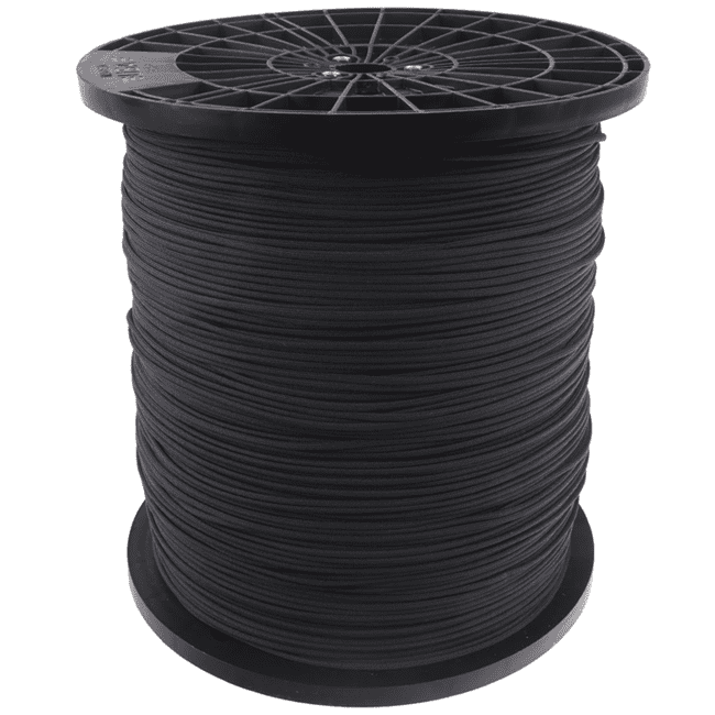 550 Paracord US Made GSA Compliant - Black - 1000 300m Reel
