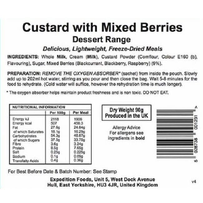 Expedition Foods Freeze Dried Rations - Dessert - 800cal