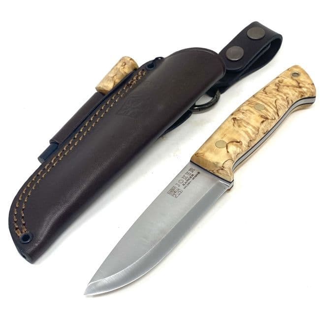 Joker Ranger Bushcraft Knife - Curly Birch - Firesteel Edition