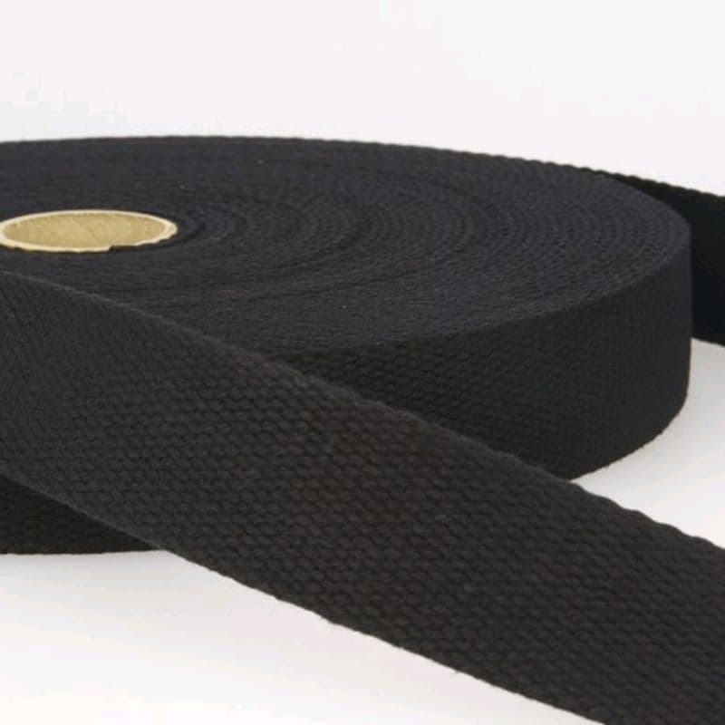 1" Trouser Tape - Black 50m