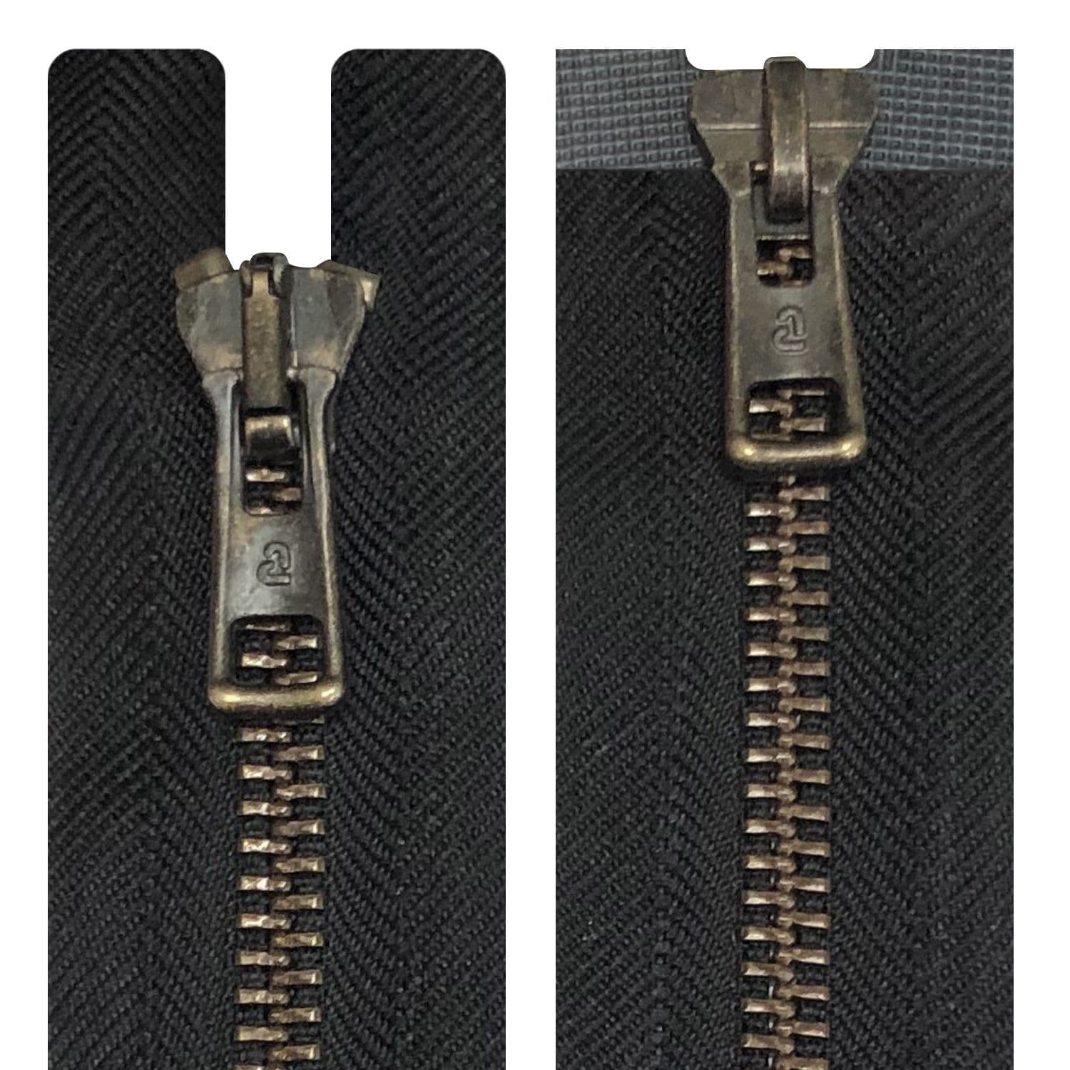 2 Way Metal Open End Zip - 332 - BLACK