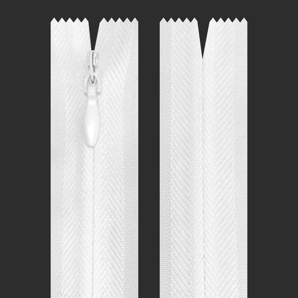 S3 Concealed Zip on Tape 101 White