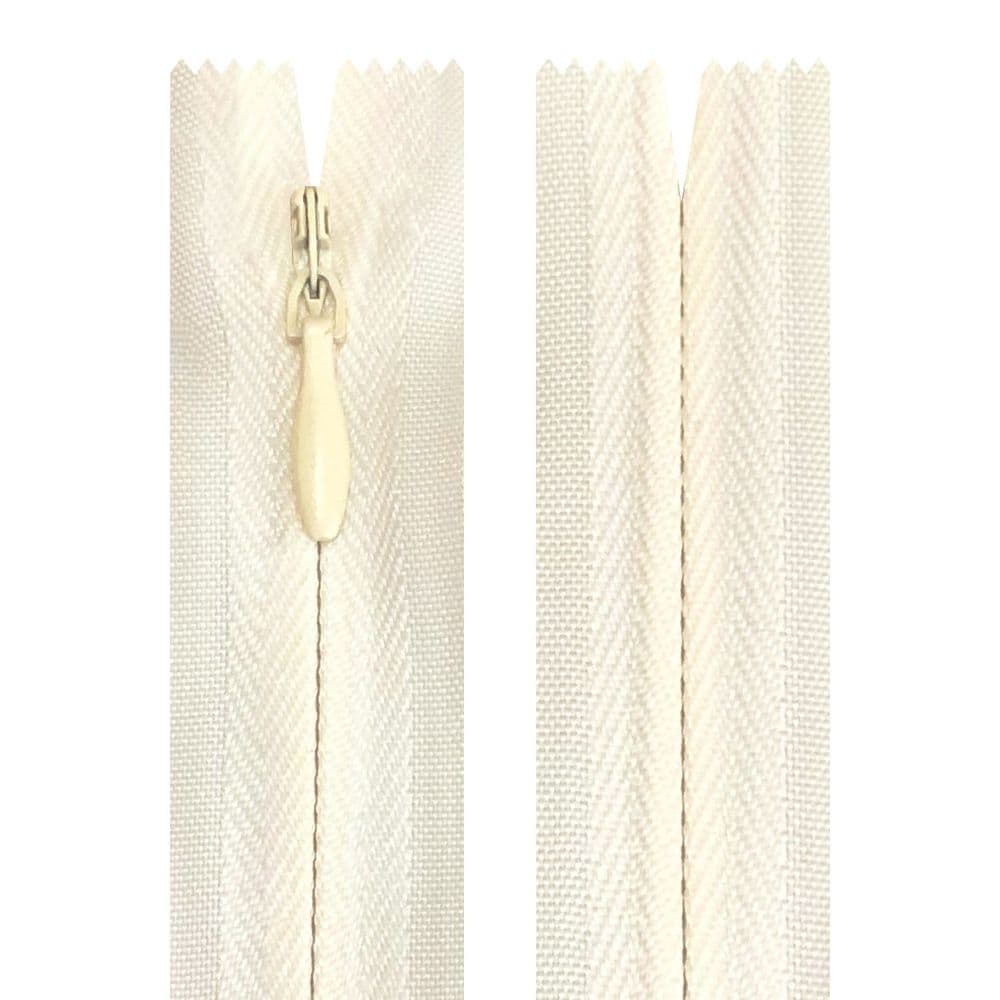 S3 Concealed Zip on Tape 103 Milky White