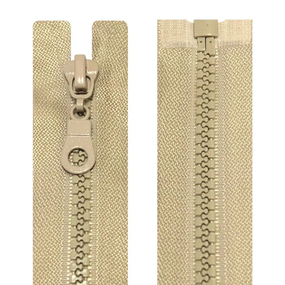 DARK BEIGE 308 SIZE 5 CHUNKY ZIP