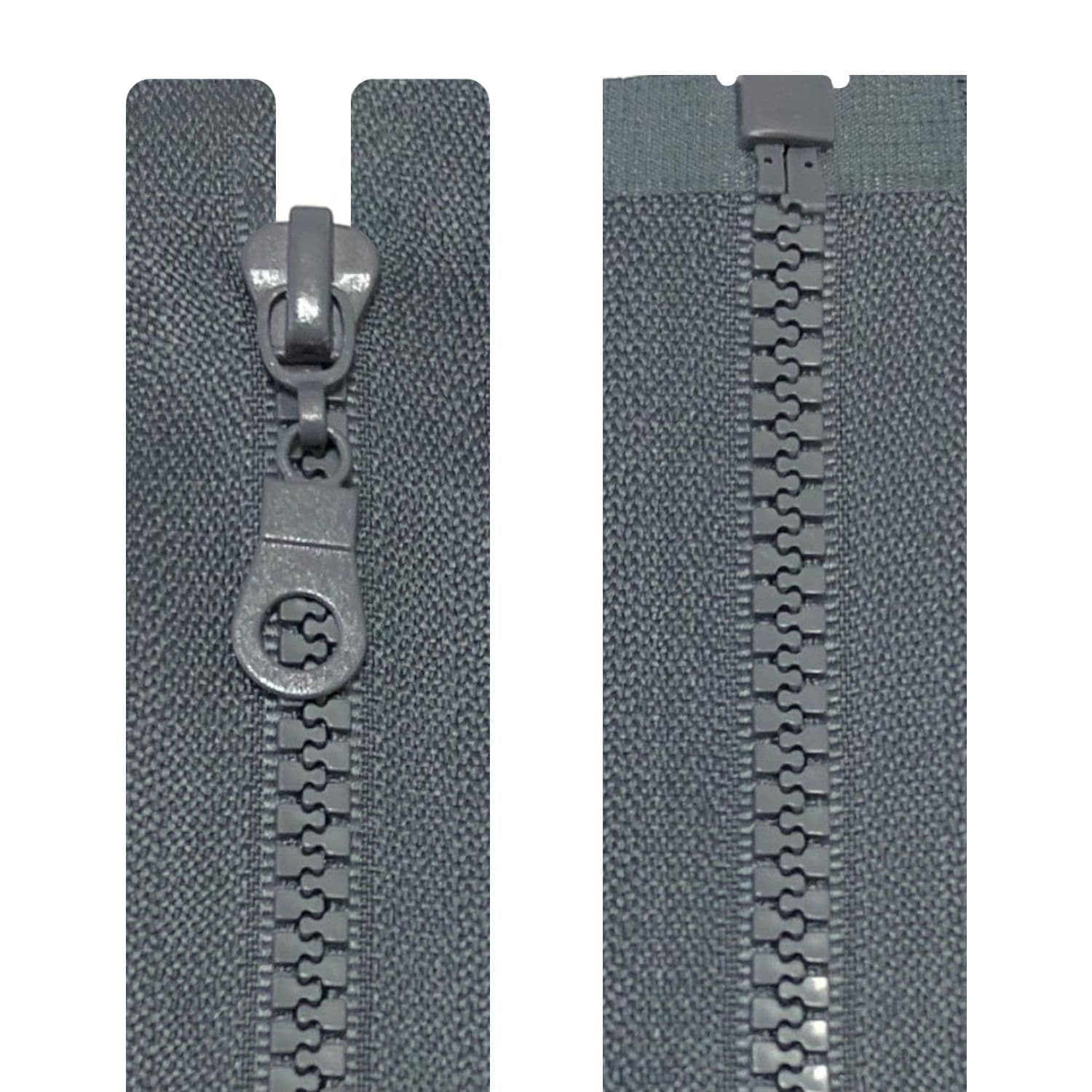 MURKY GREY 312 SIZE 5 CHUNKY ZIP