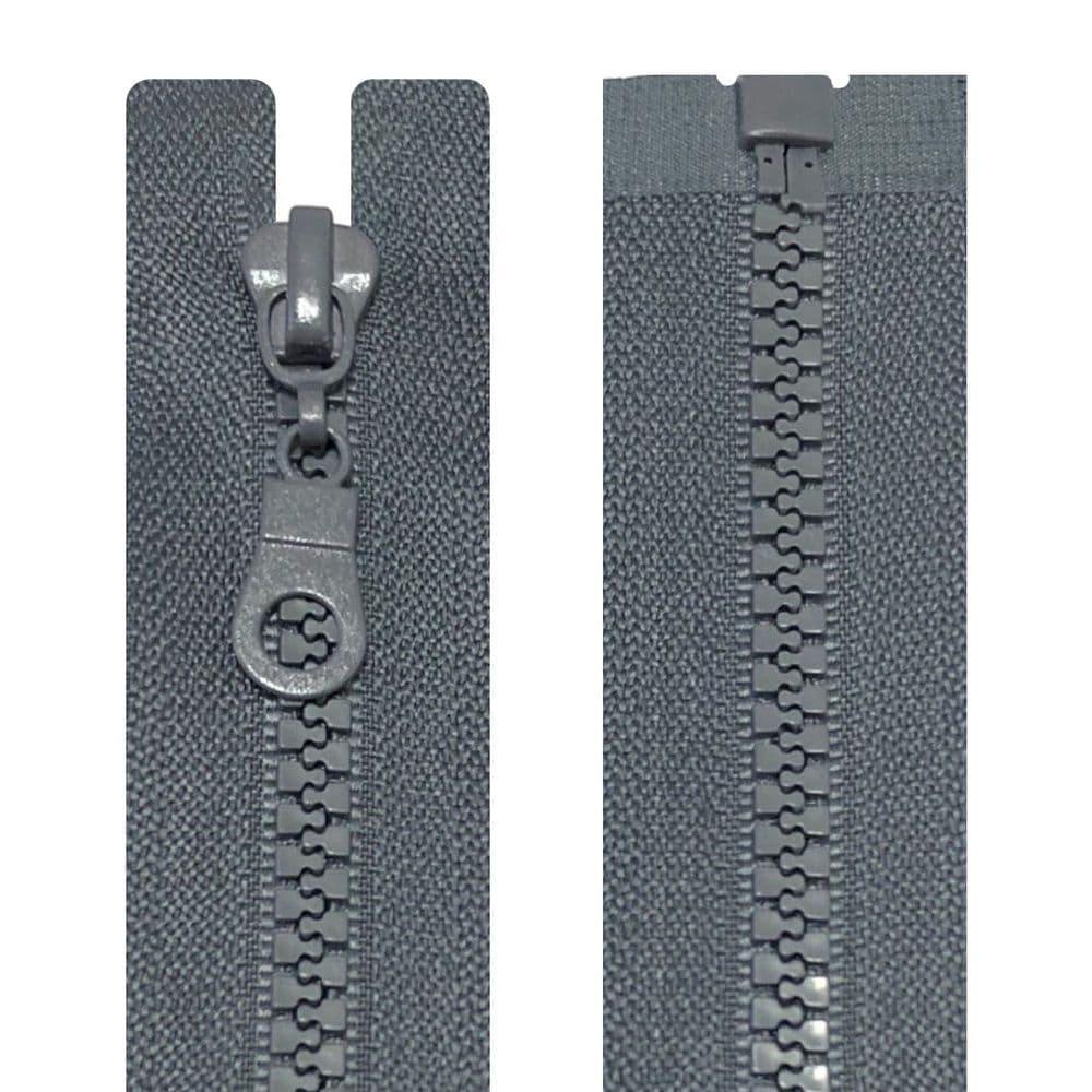 MURKY GREY 312 SIZE 5 CHUNKY ZIP