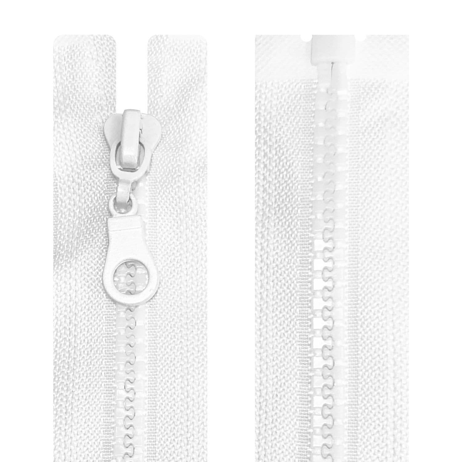 WHITE 101 SIZE 5 CHUNKY ZIP